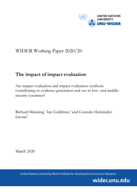 The impact of impact evaluation | EvalForEarth